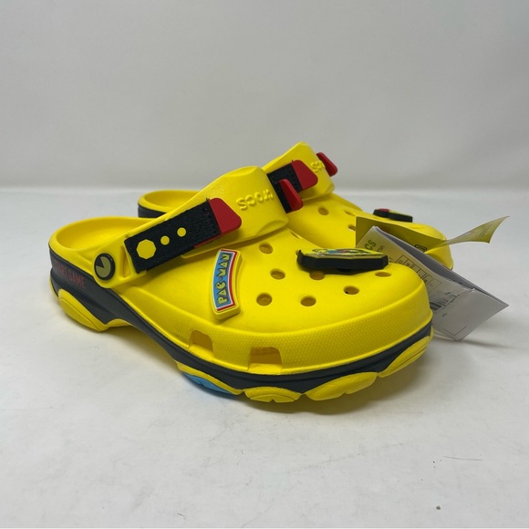 CROCS | Shoes | New Crocs Pacman All Terrain Clog Jibbitz Yellow Black ...
